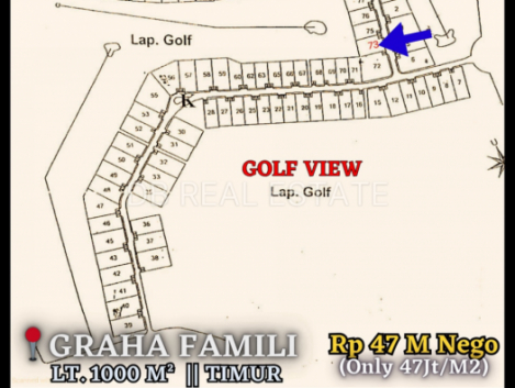 Kavling Graha Family Golf View Siap Bangun | DB Real Estate